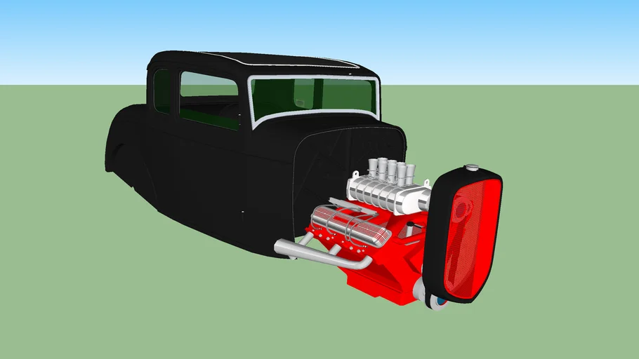 Modelo 3d De Hot Rod