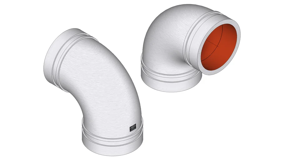 Grooved 90 Elbow 3 inch. | 3D Warehouse