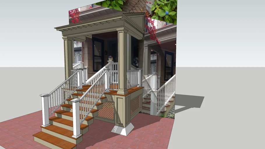 front porch, entrance | 3D Warehouse