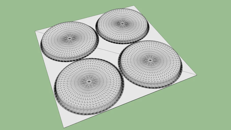 Panneau Mural 3D Ellipses - WALLART | 3D Warehouse