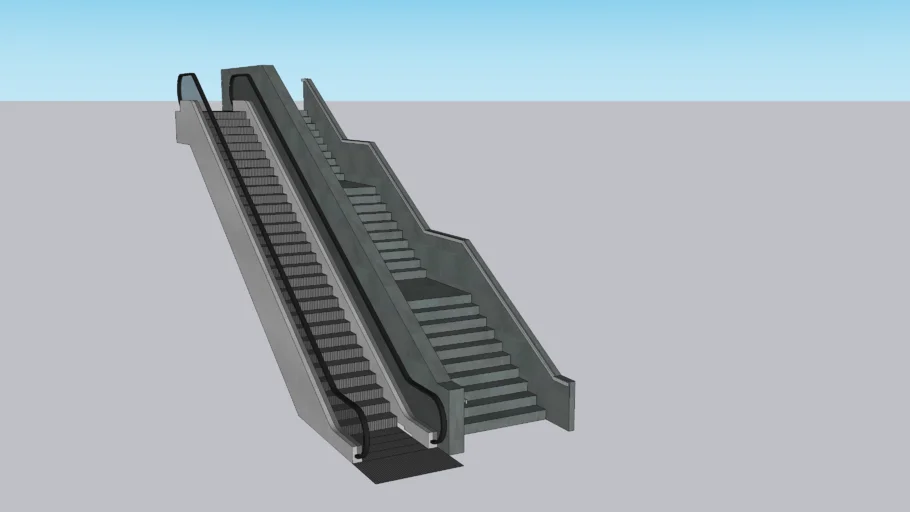 Escalator and Stairs | 3D Warehouse