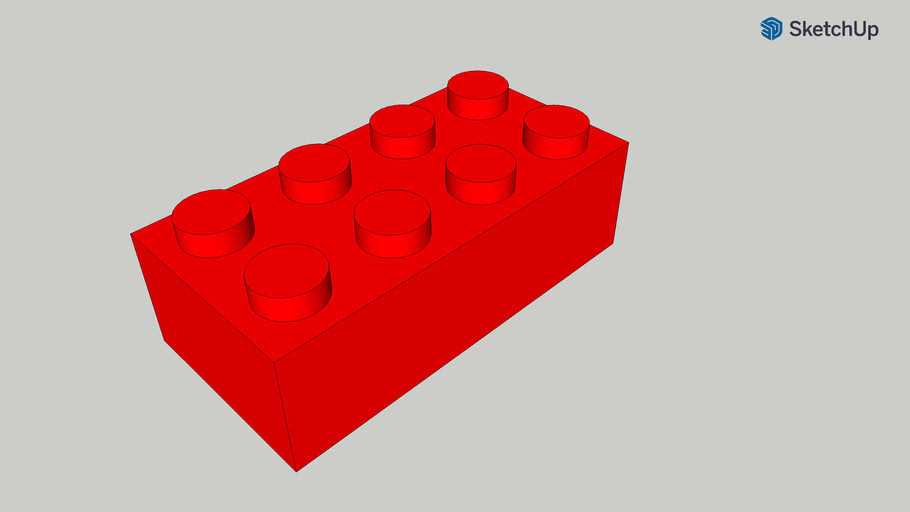 LEGO Red Brick 2x4 | 3D Warehouse