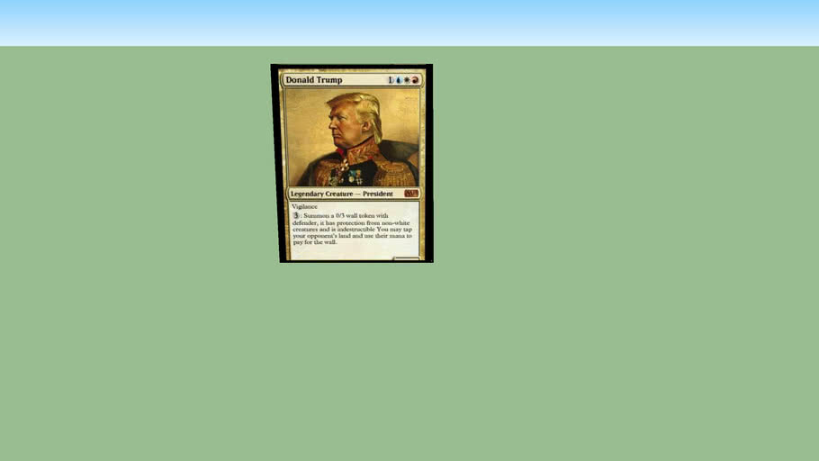 donald trump magic card | 3D Warehouse
