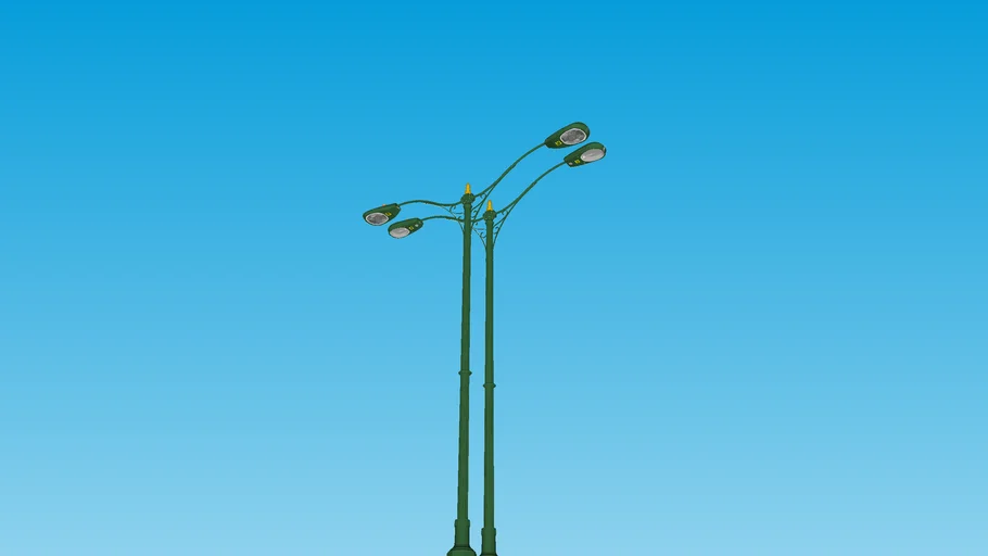 Anaheim, California Disneyland street light double | 3D Warehouse