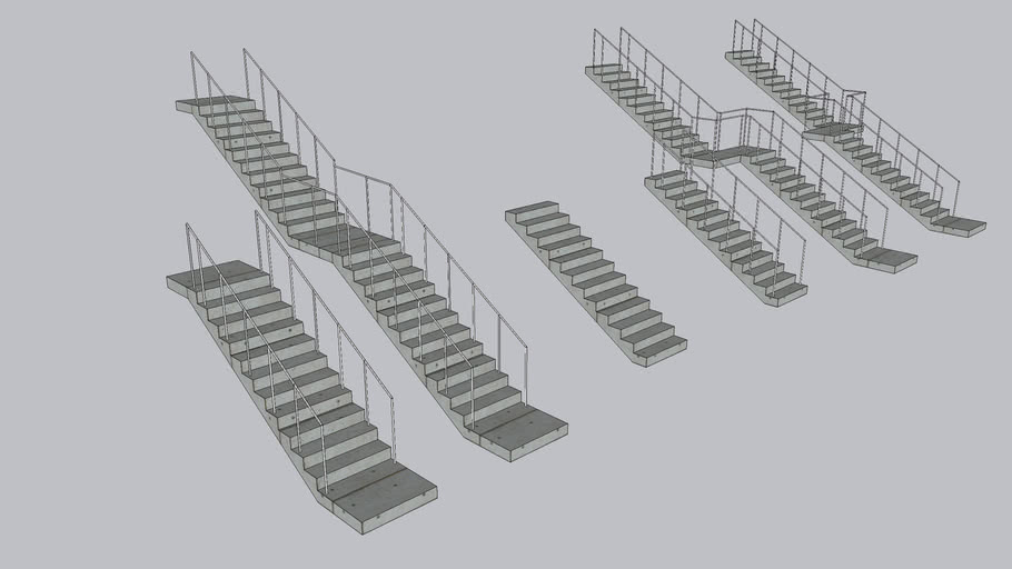 Concrete Stairs | 3D Warehouse