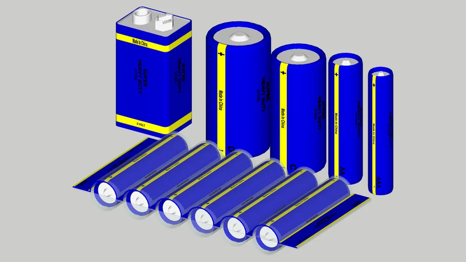 Small Assorted Batteries | 3D Warehouse