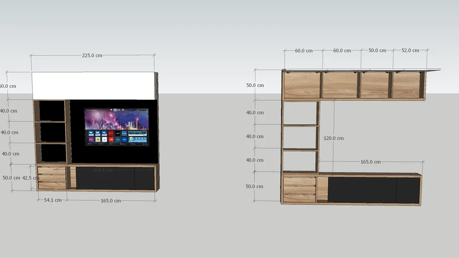 Gatchalian-TV Rack With Dimensions | 3D Warehouse