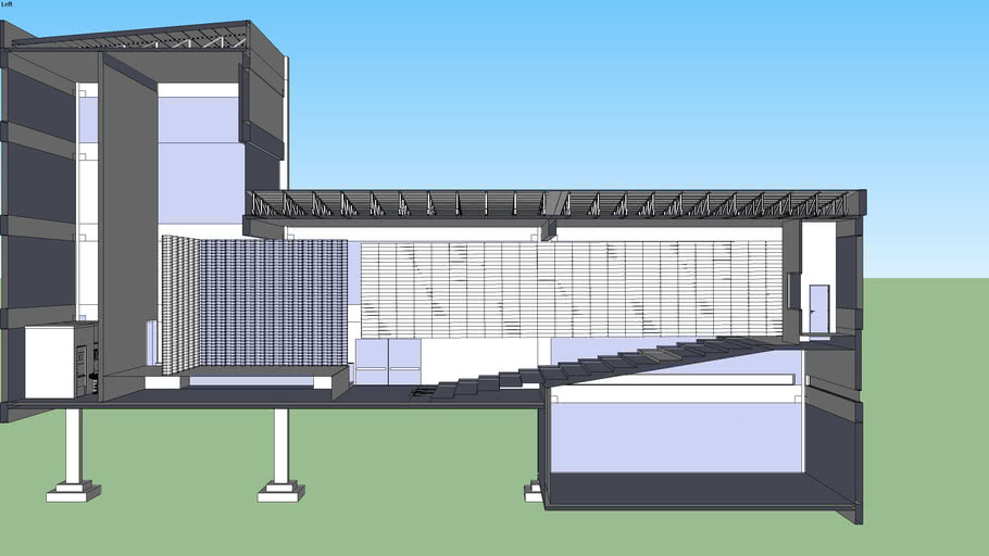 corte longitudinal auditorio | 3D Warehouse