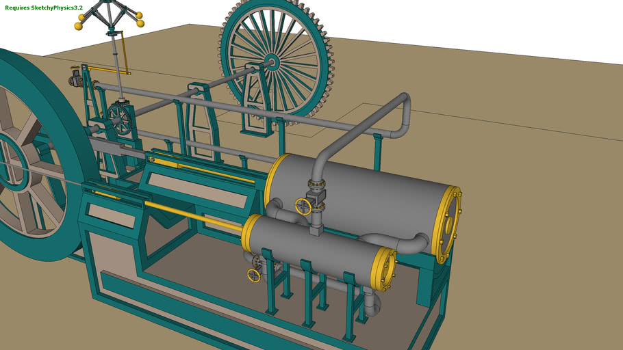 Steam Engine - Drawn by Scott Bonner | 3D Warehouse
