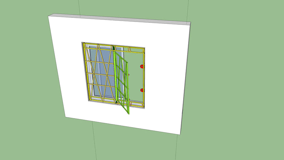 window grill with one side opening | 3D Warehouse