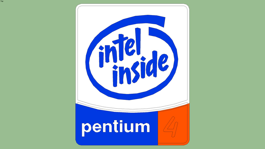 Pentium 4 logo/sticker | 3D Warehouse