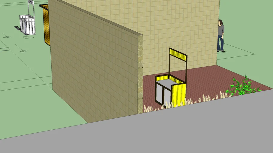 Booth Kontainer 120 x 60 x 200 Open | 3D Warehouse