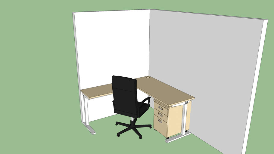 L Shaped Table 0301 | 3D Warehouse