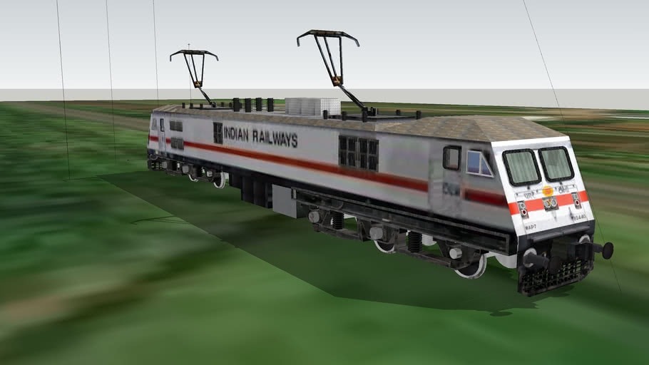 Indian Electric locomotive class WAP-7,Indian Railway by Rajat Warang | 3D Warehouse