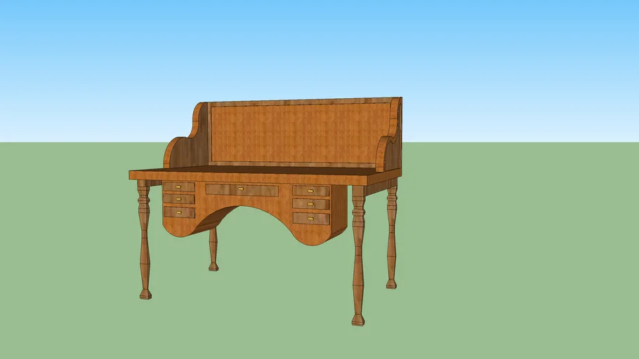 Classic, Simple Desk | 3D Warehouse