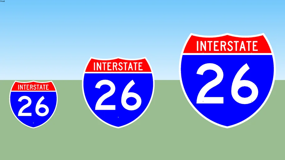 Interstate 26 Sign | 3D Warehouse