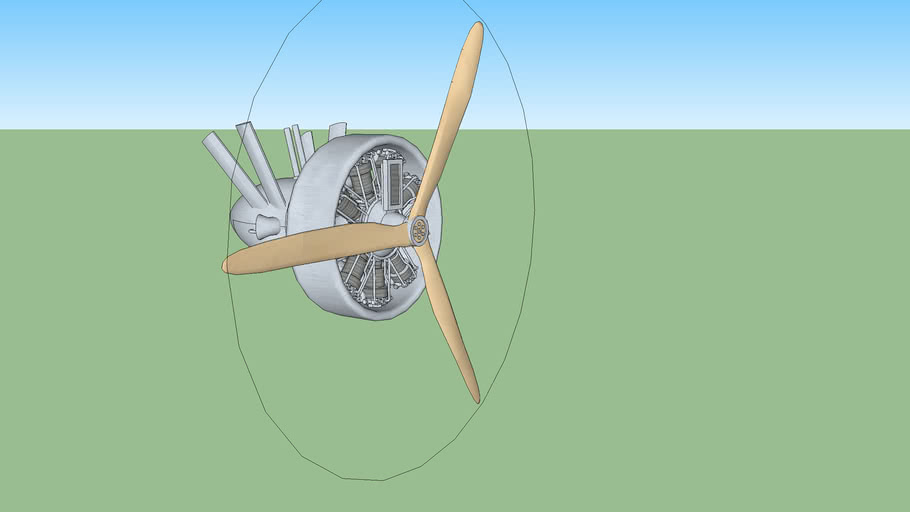 ARGO AIRCRAFTS 9 cylinder radial engine | 3D Warehouse