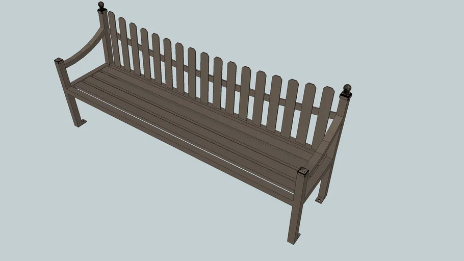 Fenwick 8' Bench with Back | 3D Warehouse