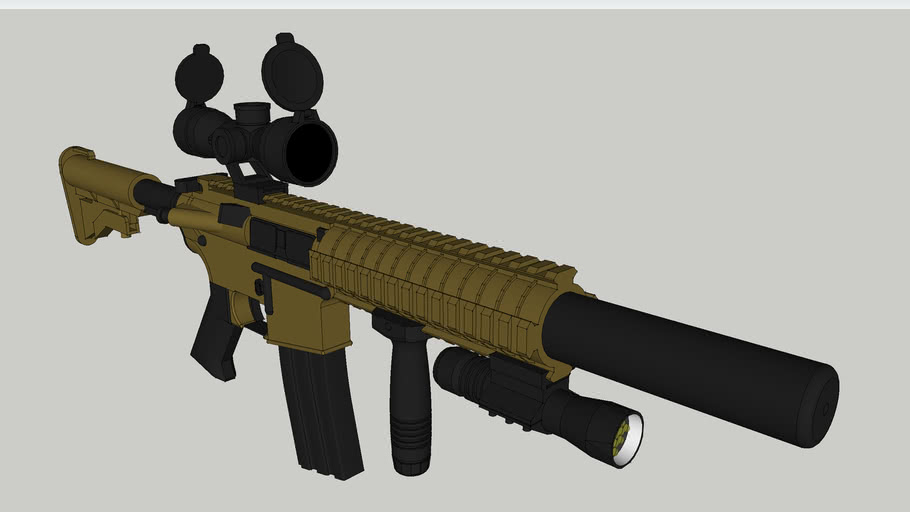 Stubby M4A1 CQB Assault Rifle | 3D Warehouse