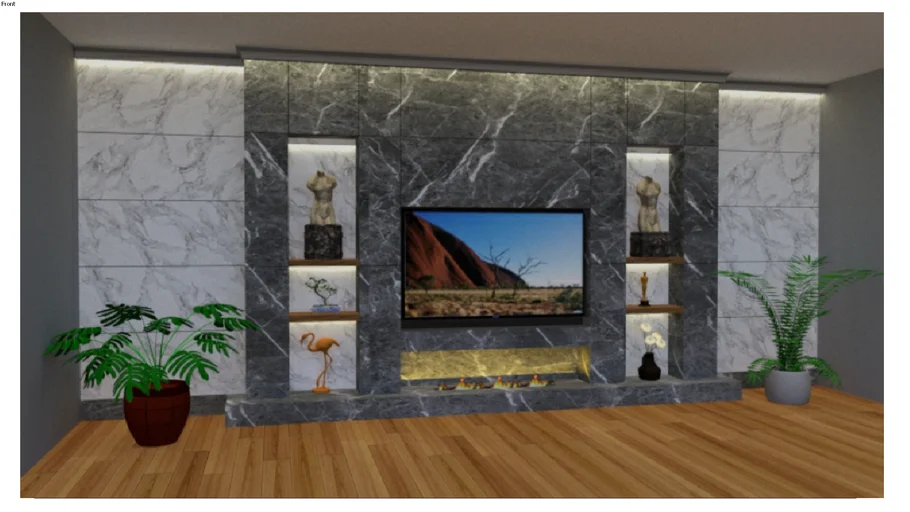 Tv unit and fireplace | 3D Warehouse