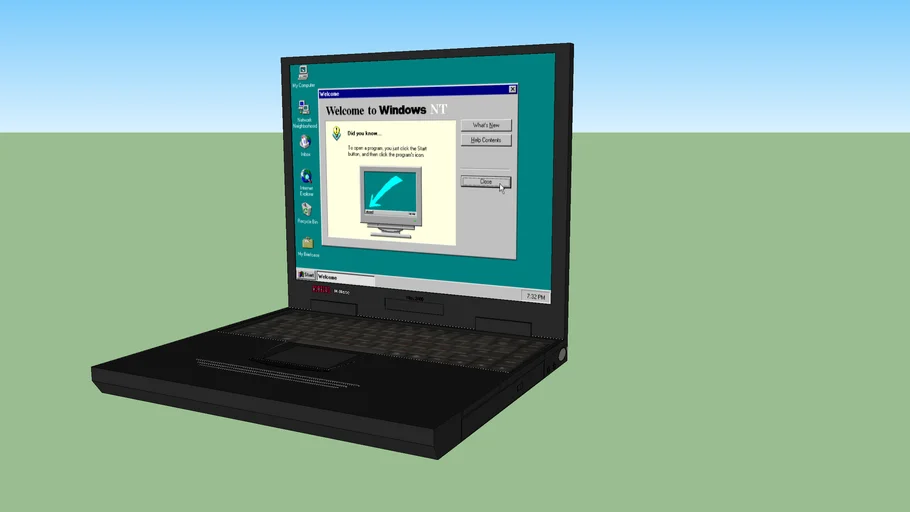 Digital (DEC) HiNote Ultra 1000 notebook laptop computer | 3D Warehouse