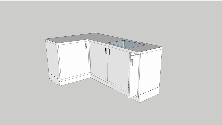 SS L TYPE WITH SINK | 3D Warehouse