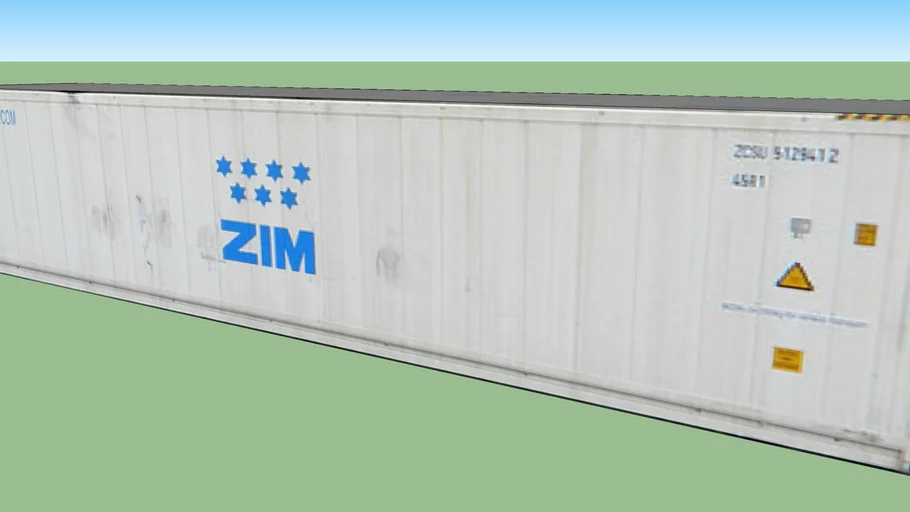 Zim Reefer Container 40' | 3D Warehouse