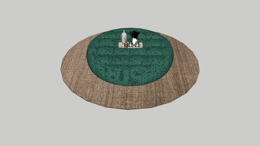 Ottoman & Rug | 3D Warehouse
