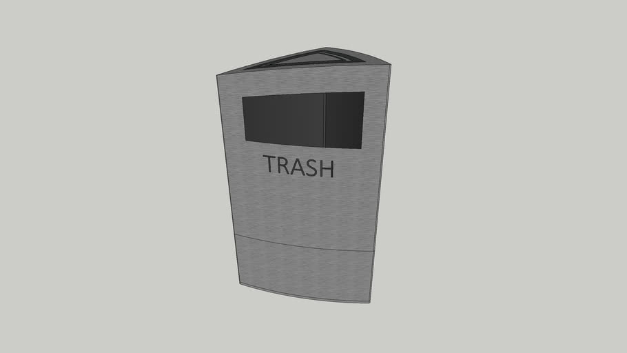 modern public trash can | 3D Warehouse