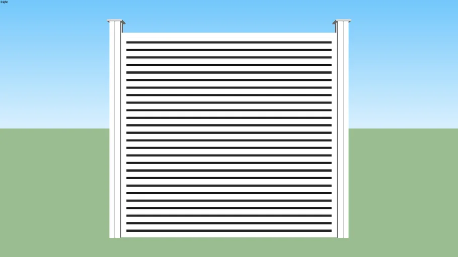 3D Composite Fence Black DuoFuse Lamellenafscheiding | 3D Warehouse