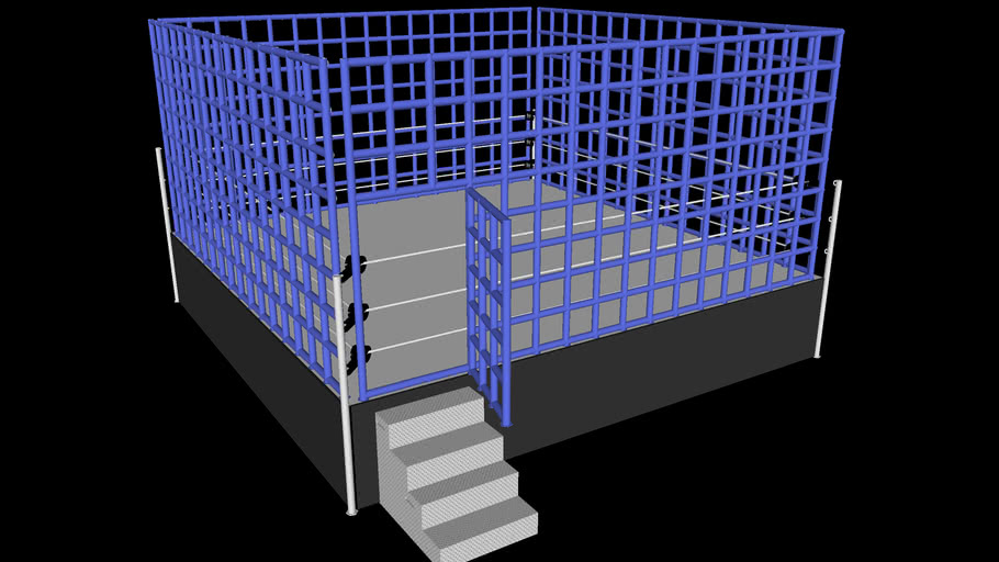 WWE Classic Steel Cage (1980's/1990's) | 3D Warehouse