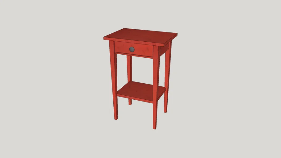 IKEA HEMNES Bedside table, red | 3D Warehouse