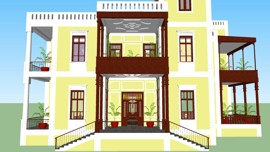 Colonial House Furnished | 3D Warehouse