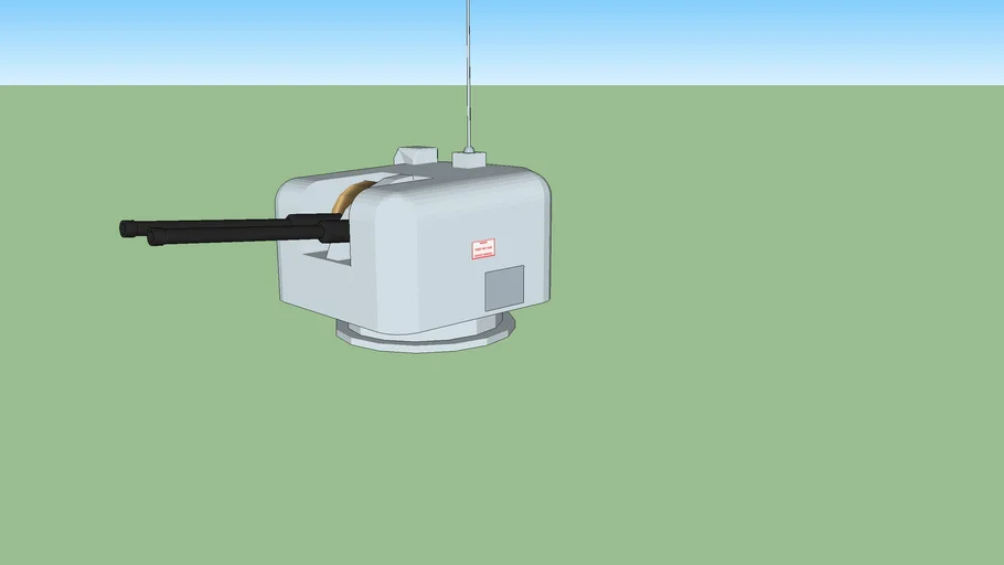 Naval 4.5 inch mark 6 gun, with whip | 3D Warehouse