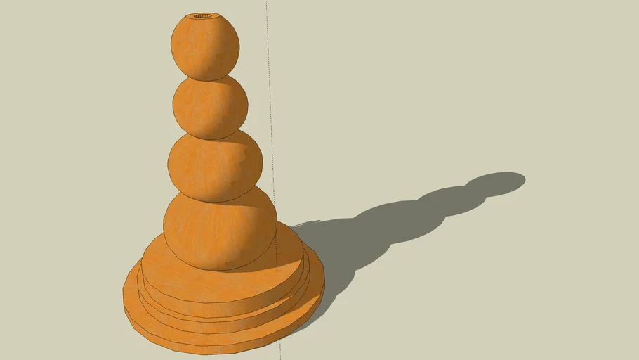 Wooden turned Lamp | 3D Warehouse