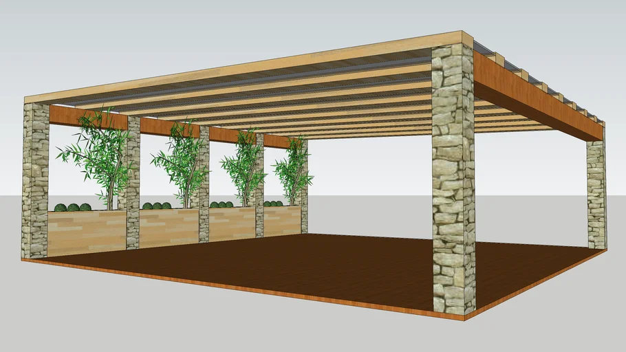 Porche moderno de entrada (Modern entrance porch) | 3D Warehouse