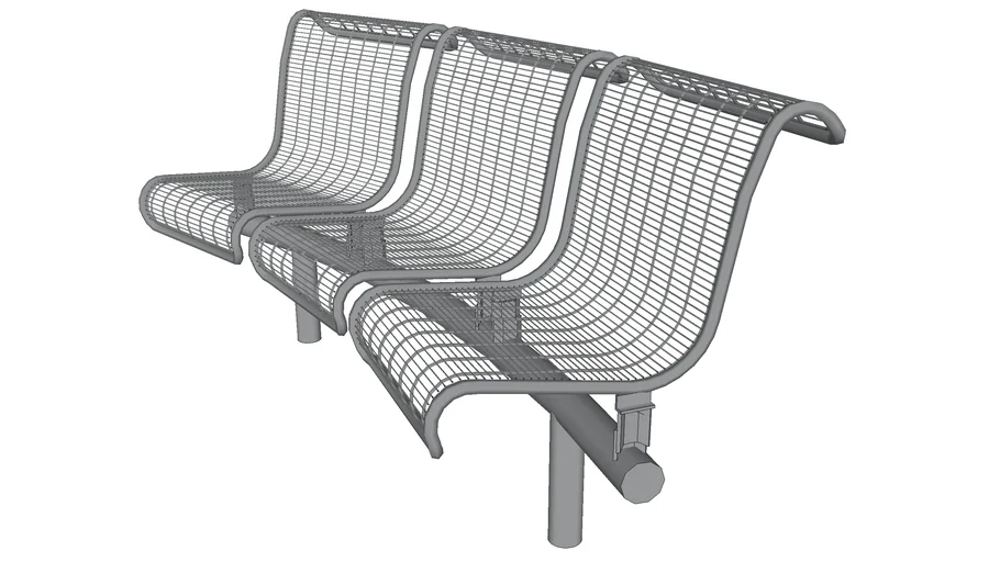 Plexus 3 Seat Bench | 3D Warehouse