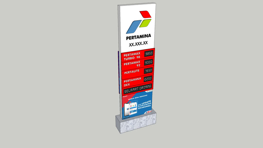Signage Pertamina | 3D Warehouse