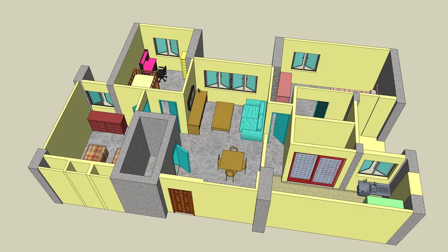 4 room HDB Point Block | 3D Warehouse