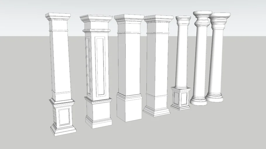 Set de columnas | 3D Warehouse