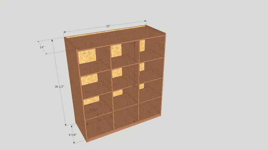 Storage cube organiser from 1 sheet of plywood | 3D Warehouse
