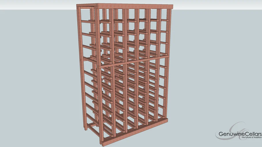 WINE RACKS-750ml 6 COLUMN 1/2 HEIGHT RACK | 3D Warehouse