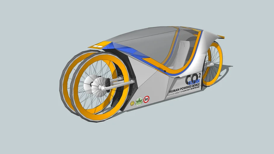 eco friendly human powered 4wheel bike | 3D Warehouse