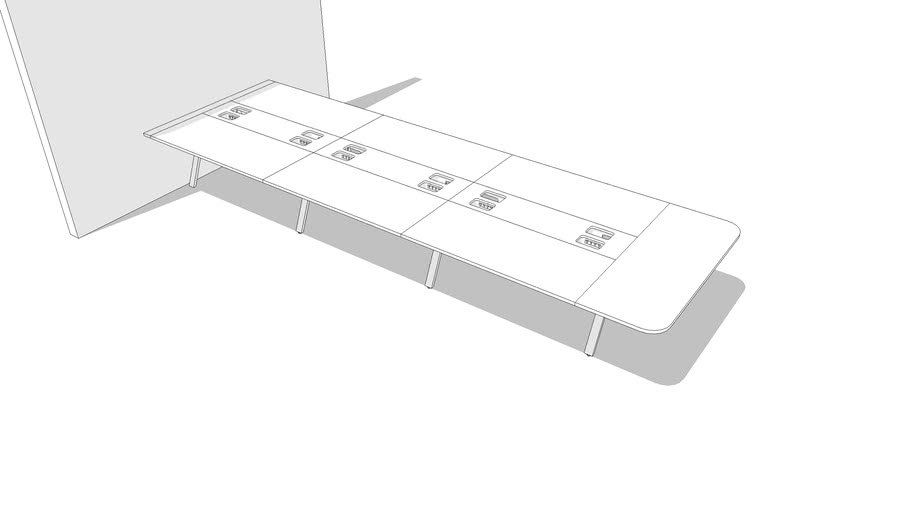 Watson Tonic 3 Segment Wall Bench | 3D Warehouse