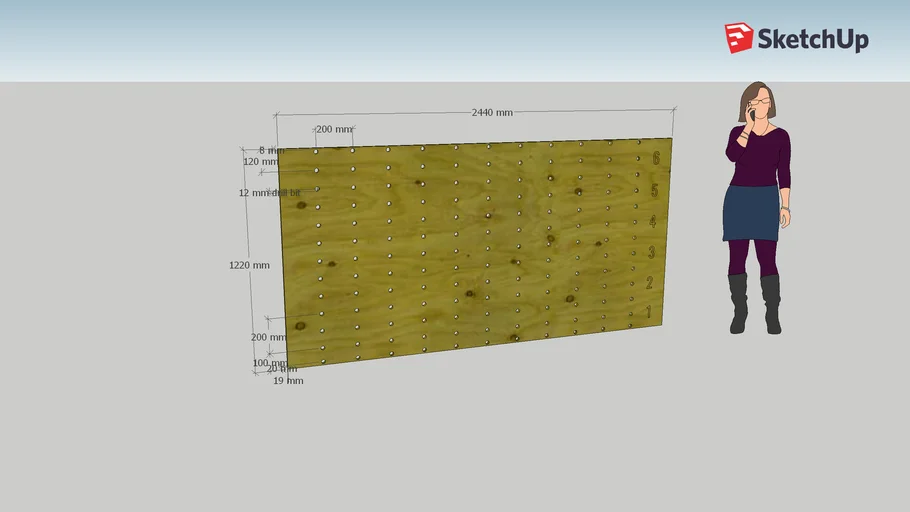Moonboard Lower Panel | 3D Warehouse