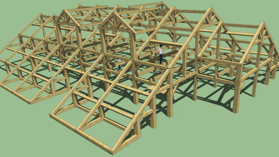 House timber structure | 3D Warehouse