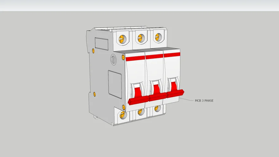 MCB 3 Phase model 3D | 3D Warehouse