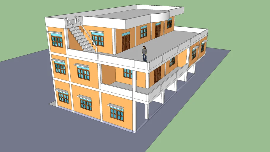 3 Story Building | 3D Warehouse
