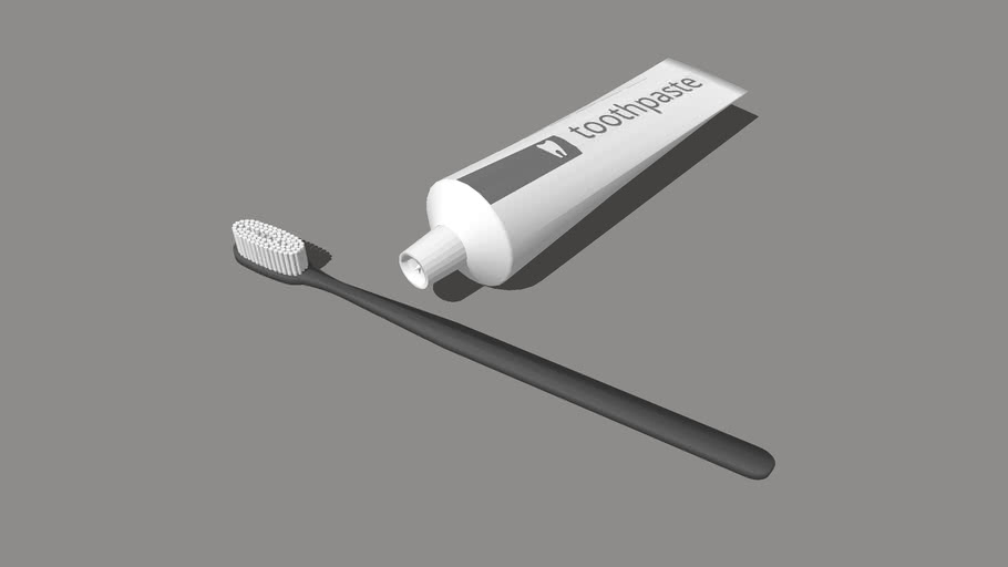 Toothpaste and Toothbrush | 3D Warehouse