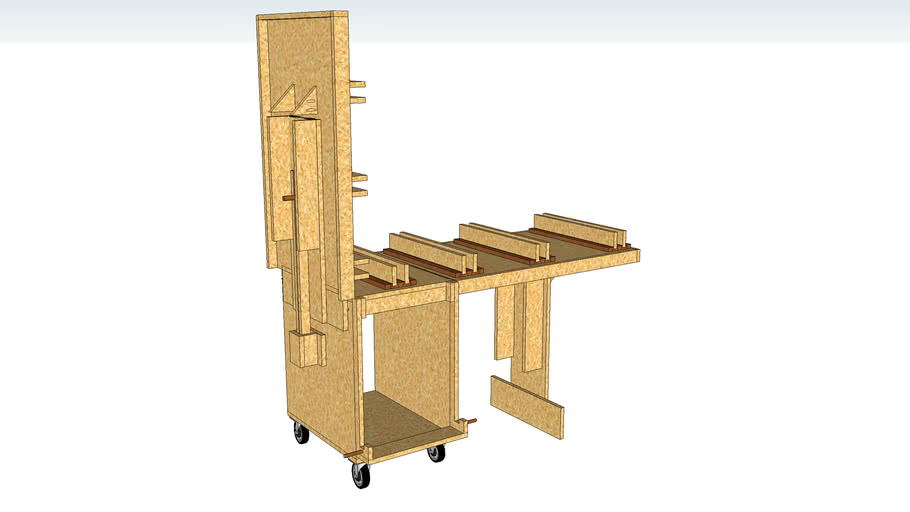 Portable, folding cutting table | 3D Warehouse